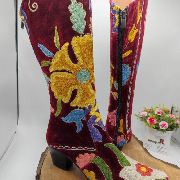 Bemyboots | Shoes | Vintage Cowboy Boots Unique Boots Suzani Boots ...